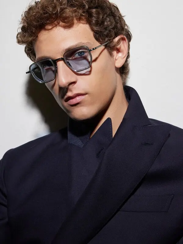 JACQUES MARIE MAGE Atkins D-frame Sunglasses - Silver