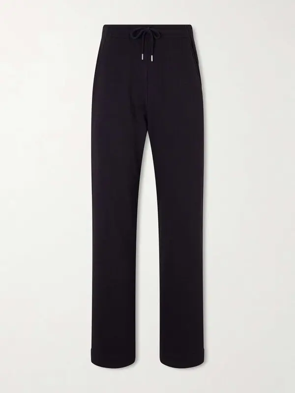 Dries Van Noten Hamer Straight-leg Cotton-jersey Sweatpants - Navy