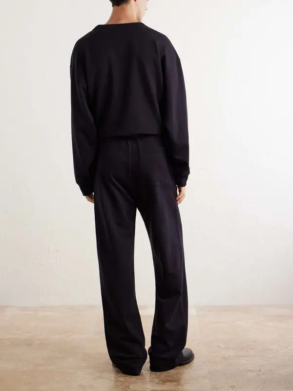 Dries Van Noten Hamer Straight-leg Cotton-jersey Sweatpants