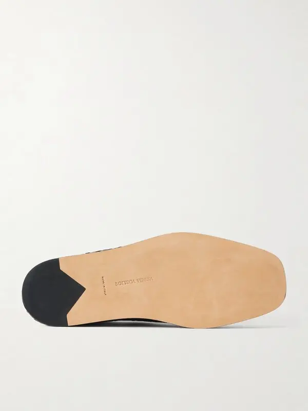 Bottega Veneta Palazzo Intrecciato Leather Loafers - Black