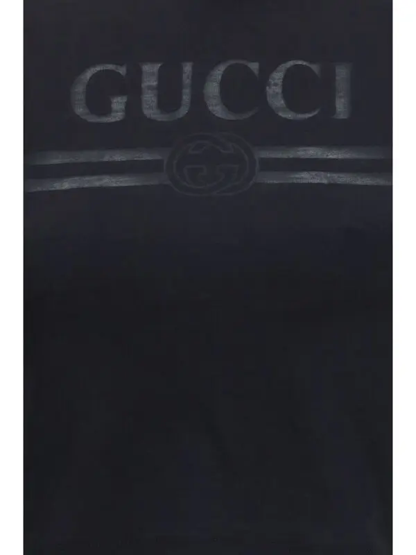 Gucci Cotton Jersey T-shirt With Devoré Detail - Black
