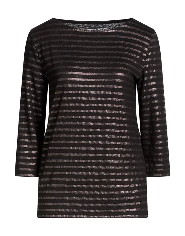 Majestic Filatures Striped 3/4 Sleeve Jersey T-shirt