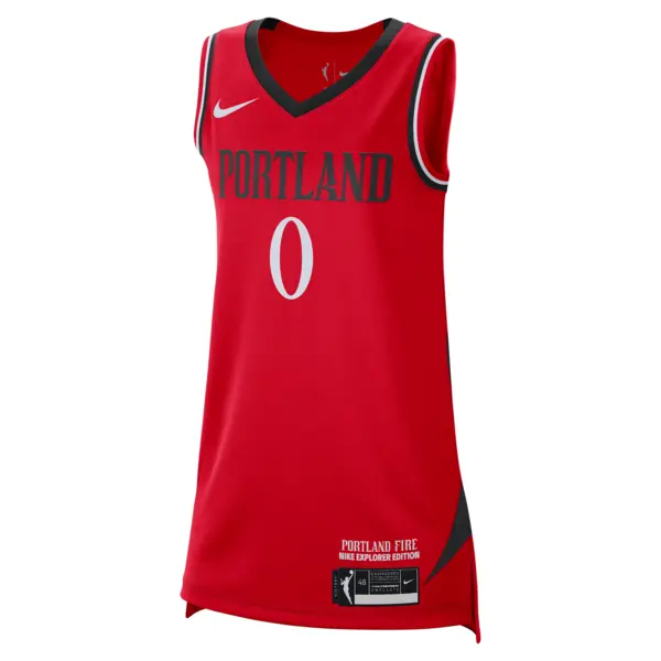 Nike Carla Leite Portland Fire Explorer Edition Dri-fit Wnba Jersey - Red