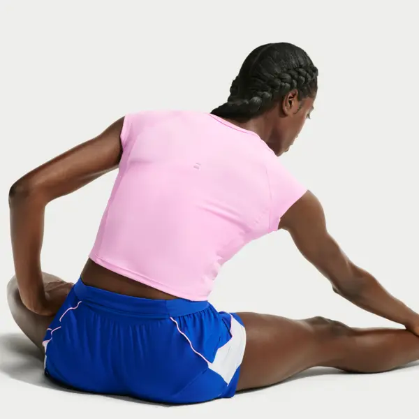 Nike Tempo Swoosh Dri-fit Cap-sleeve Running Top - Pink