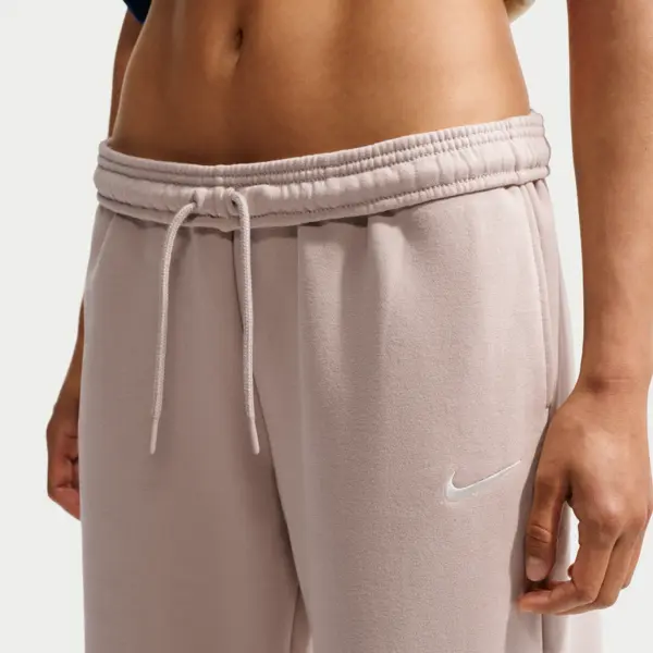 Nike Studio Fleece Medium Weight Mid-rise Wide-leg Pants - Brown