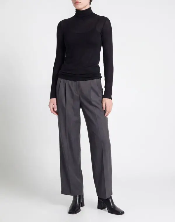 Majestic Filatures Viscose Ribbed Turtleneck Long Sleeve Top