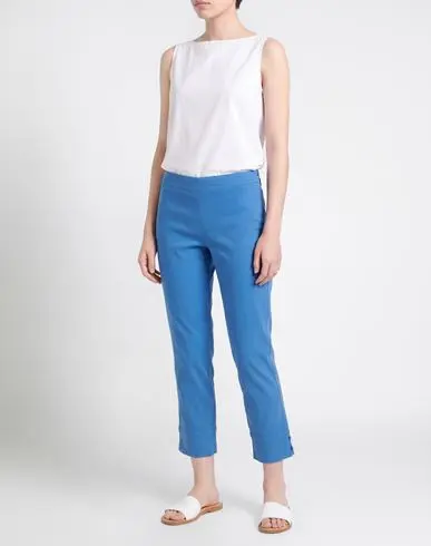 120% Lino Pants Azure Size Linen, Cotton, Elastane