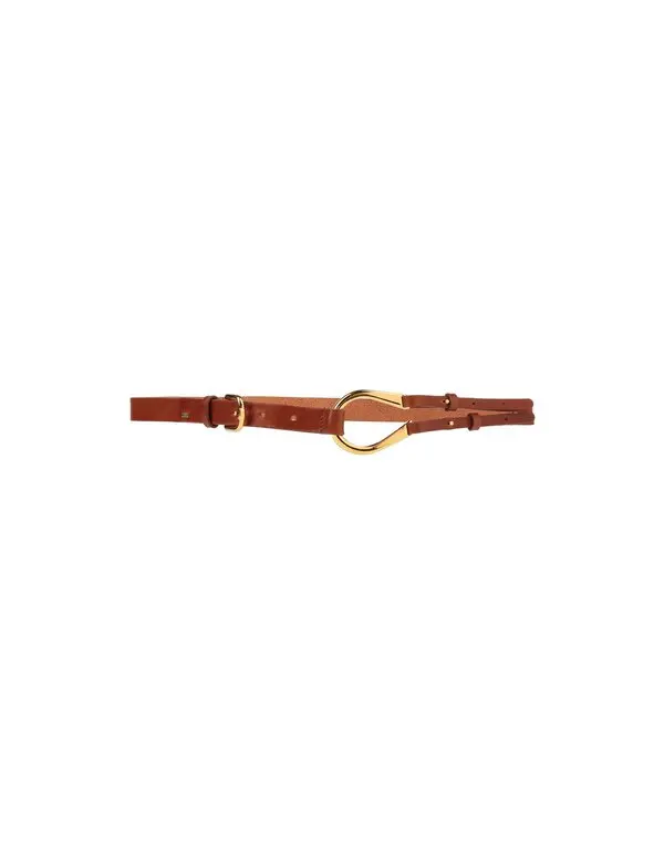 Elisabetta Franchi Leather Belt With Metal Applications