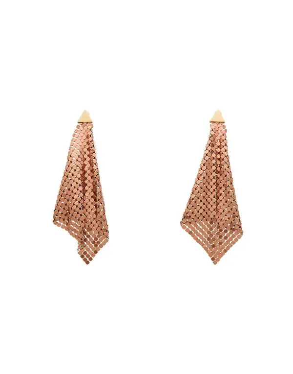 Rabanne Copper Aluminum Mesh Earrings - Orange
