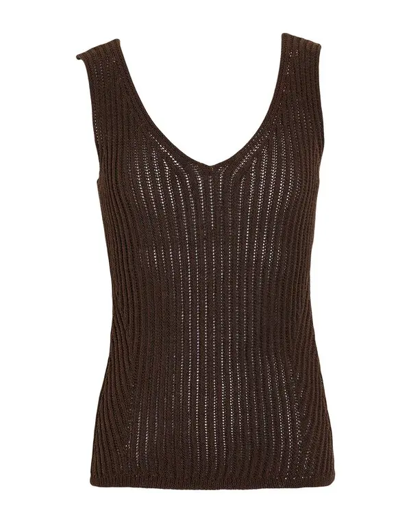 Max Mara Top Dark Size Cotton, Polyamide