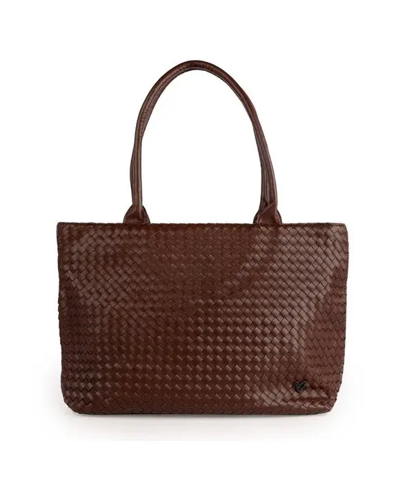 PRENELOVE Mahone Vegan Leather Woven Tote