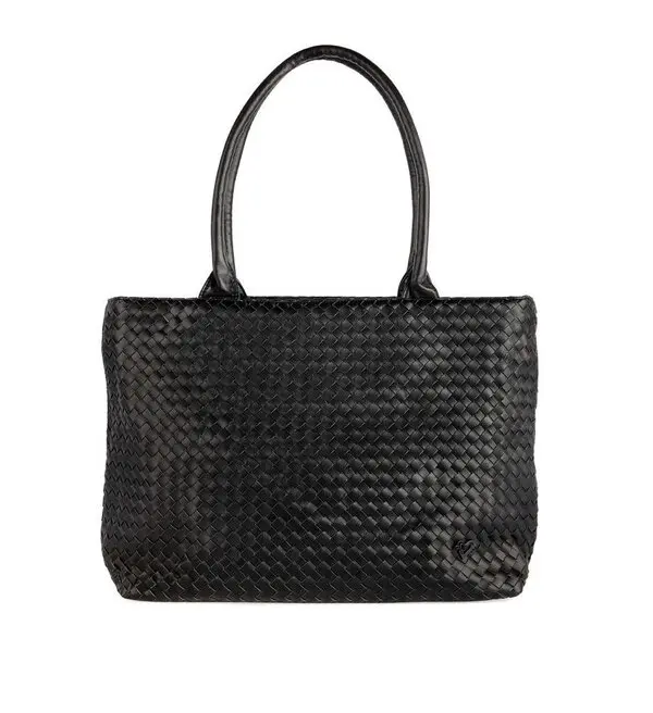 PRENELOVE Mahone Vegan Leather Woven Tote