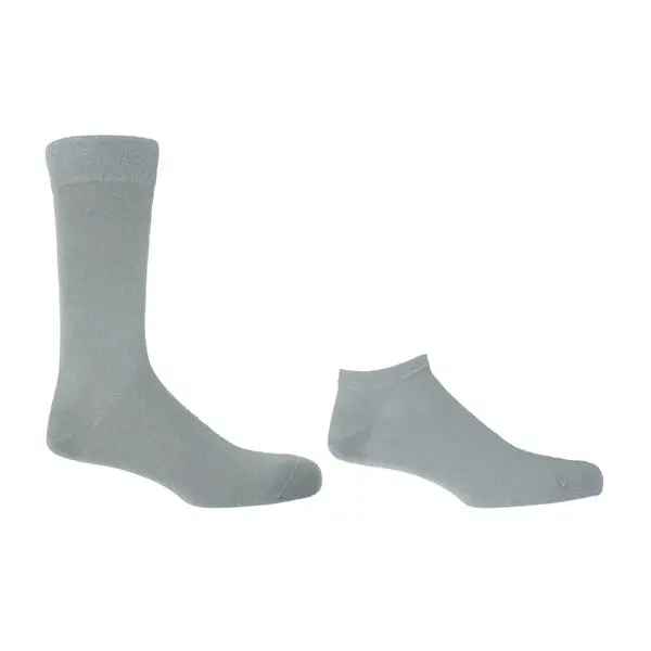 PEPER HAROW - MADE IN ENGLAND Peper Harow Classic Crew & Trainer Socks Bundle - Grey