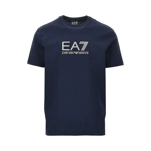 EA7 Lux Identity Cotton T-hirt - Blue