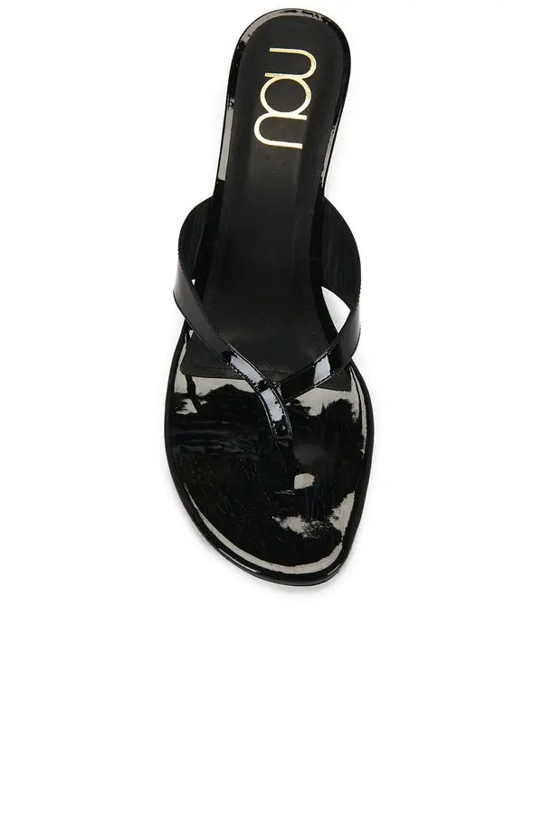 NOU Kitty Sandal In Black Patent Leather