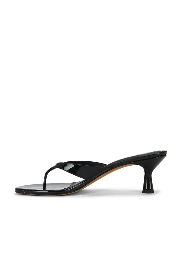 NOU Kitty Sandal In Black Patent Leather - Licorice