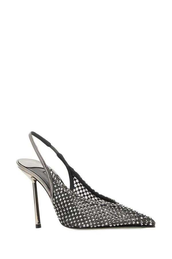 LE SILLA Embellished Mesh Gilda Pumps