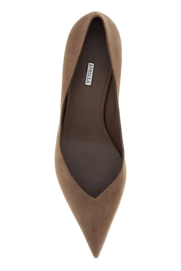 LE SILLA Mud Suede Vivienne Pumps
