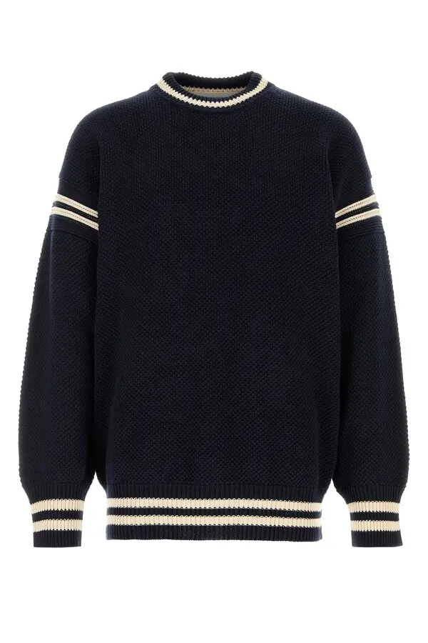 GOLDEN GOOSE Midnight Cotton Oversize Sweater - Blue