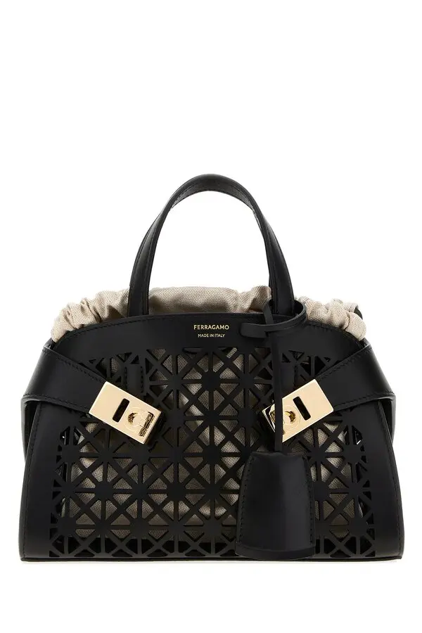 FERRAGAMO Leather Mini Hug Handbag