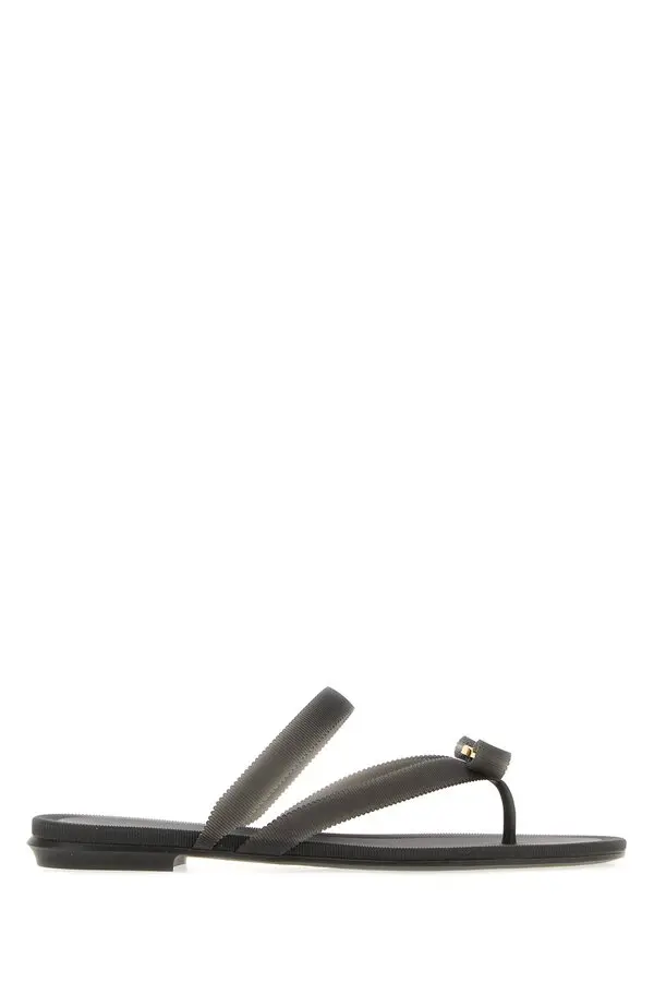 FERRAGAMO Rubber Jeans Thong Slippers