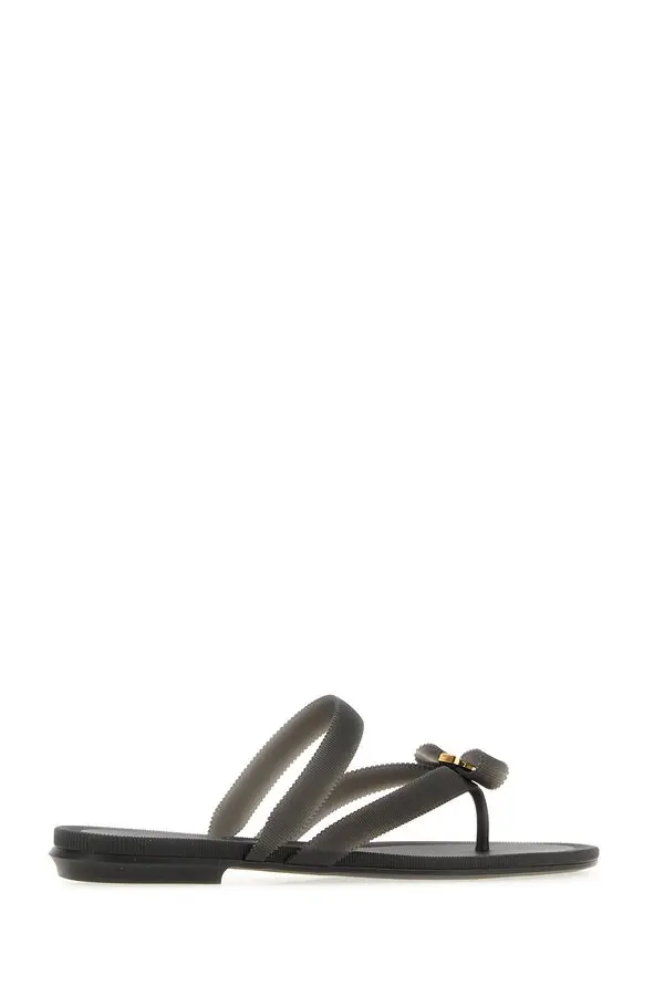 FERRAGAMO Rubber Jeans Thong Slippers