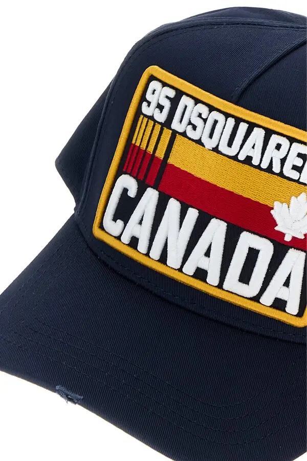 Dsquared2 Navy Gabardine Baseball Cap