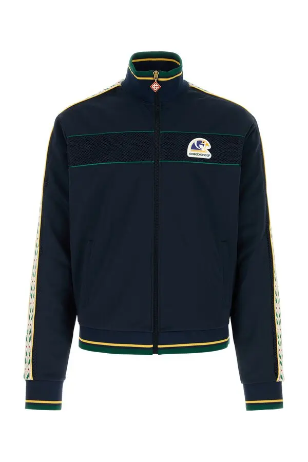 Casablanca Navy Tech Fabric Sweatshirt - Blue