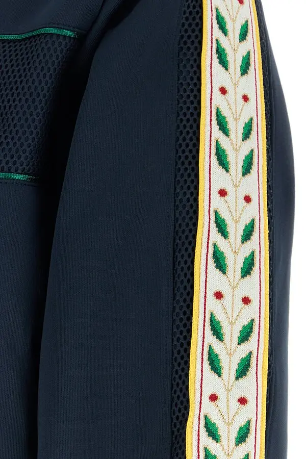 Casablanca Navy Tech Fabric Sweatshirt