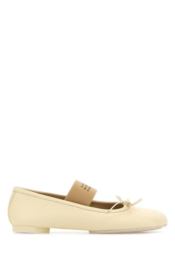 MAISON MARGIELA Cream Leather Anatomic Ballerinas