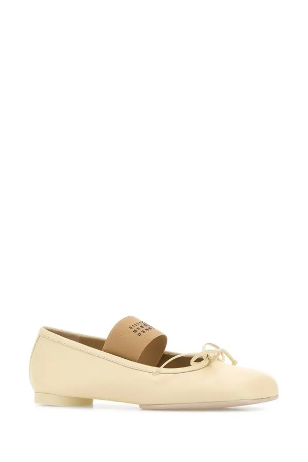 MAISON MARGIELA Cream Leather Anatomic Ballerinas