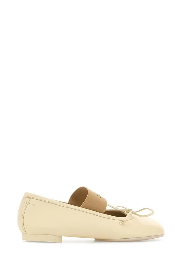 MAISON MARGIELA Cream Leather Anatomic Ballerinas