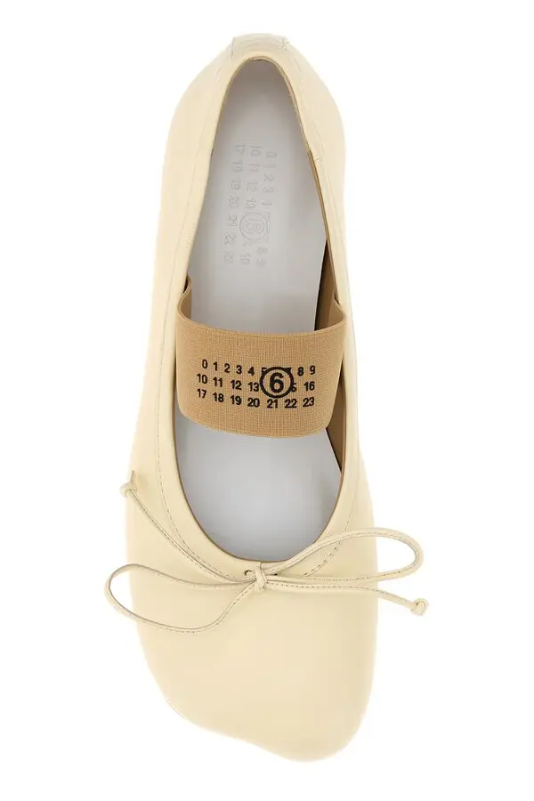 MAISON MARGIELA Cream Leather Anatomic Ballerinas