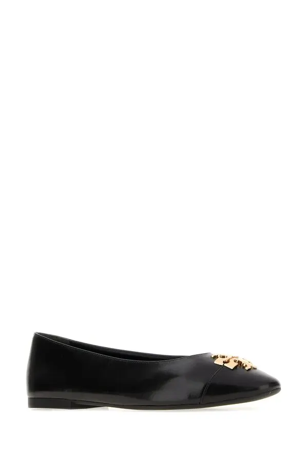 Tory Burch Leather Charlie Ballerinas
