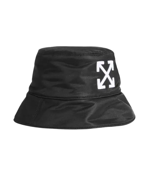 Off-White Jitney Embroidered Shell Bucket Hat - Black