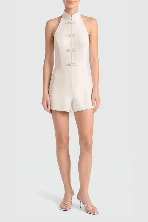 Amanda Uprichard Isola Romper - Ivory