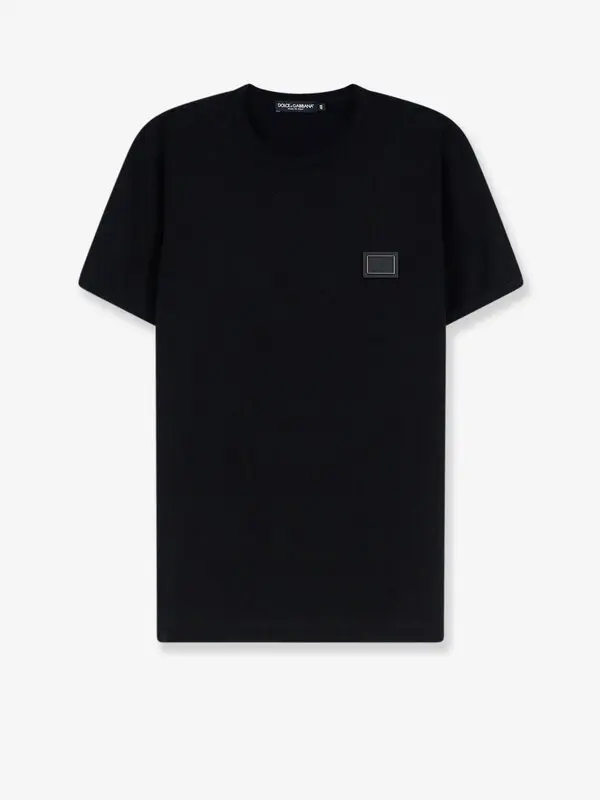 Dolce & Gabbana Cotton Tshirt With Iconic Detail