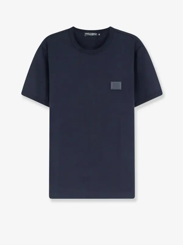 Dolce & Gabbana Cotton Tshirt With Iconic Detail