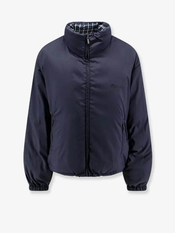 Miu Miu Reversible Madras Flannel Down Jacket