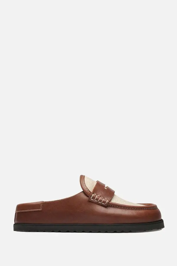 BIRKENSTOCK Naples Wrapped Raffia Mules - Brown