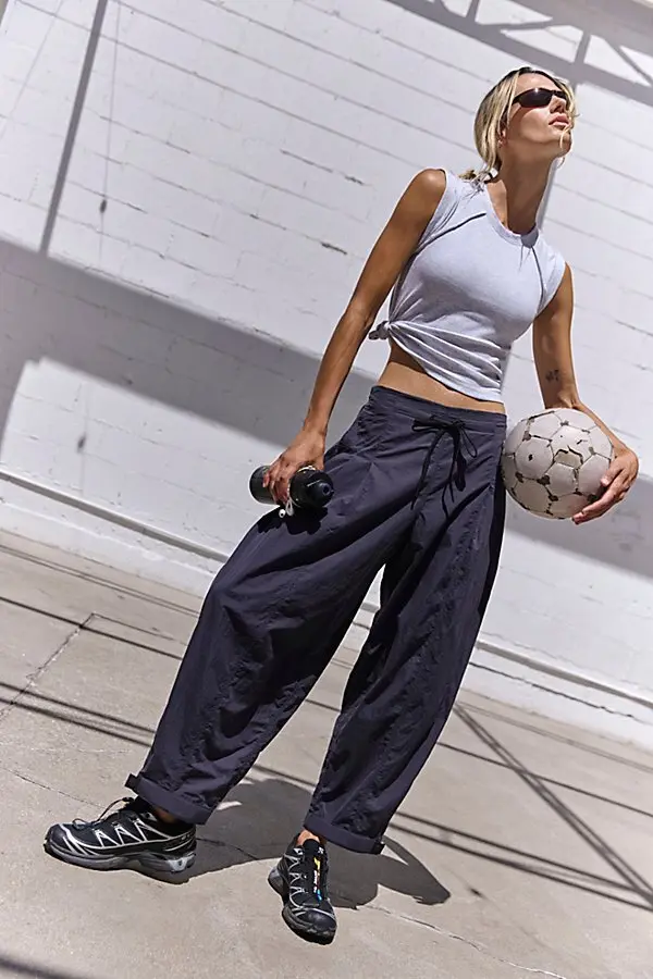 Free People Soft Ridge Pants - Black
