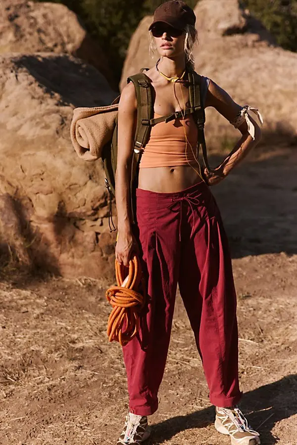 Free People Soft Ridge Pants - Brick