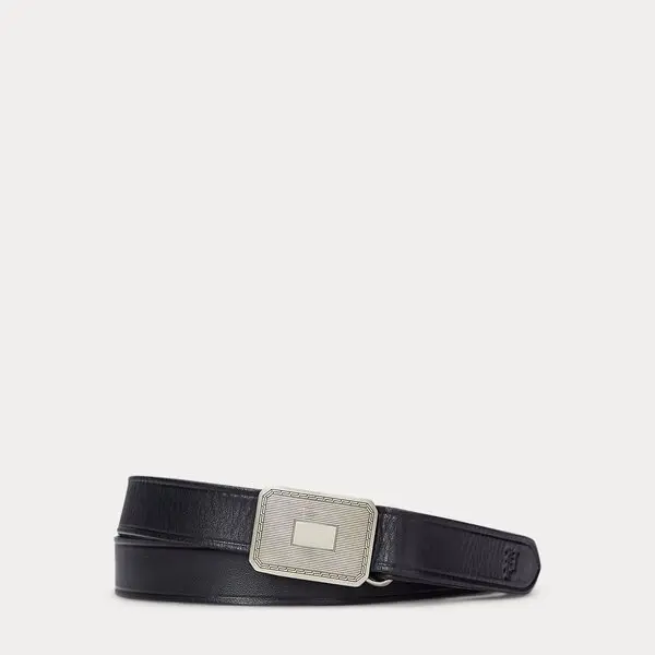 Ralph Lauren Engine Turned–buckle Leather Belt