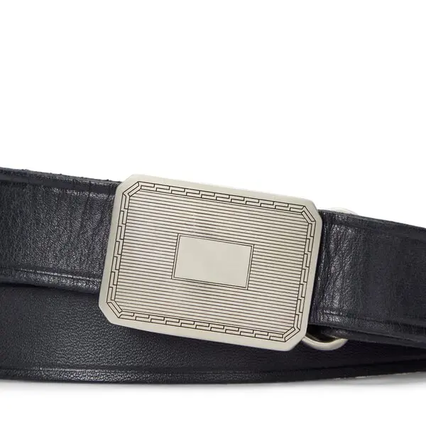 Ralph Lauren Engine Turned–buckle Leather Belt