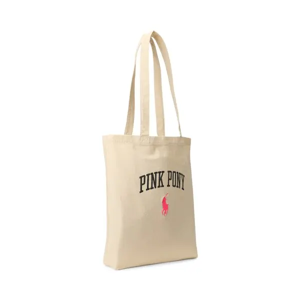 Ralph Lauren Pink Pony Canvas Shopper Tote