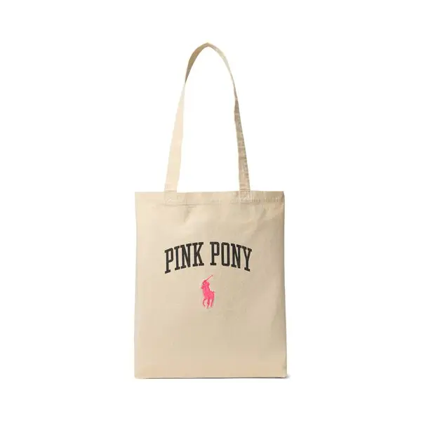 Ralph Lauren Pink Pony Canvas Shopper Tote