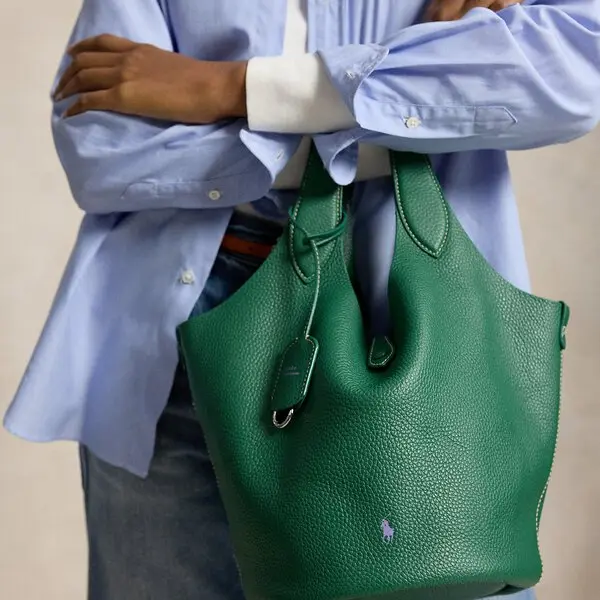Ralph Lauren Polo Play Leather Tote - Juniper
