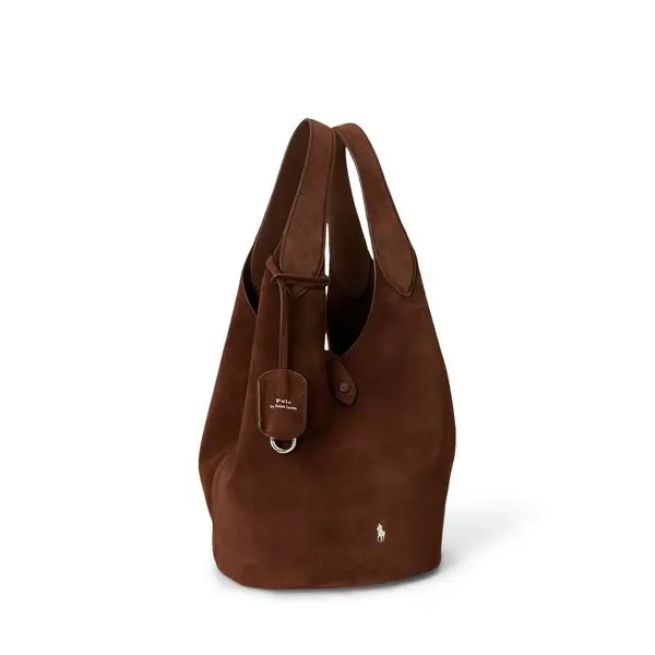 Ralph Lauren Polo Play Suede Tote - Cafe