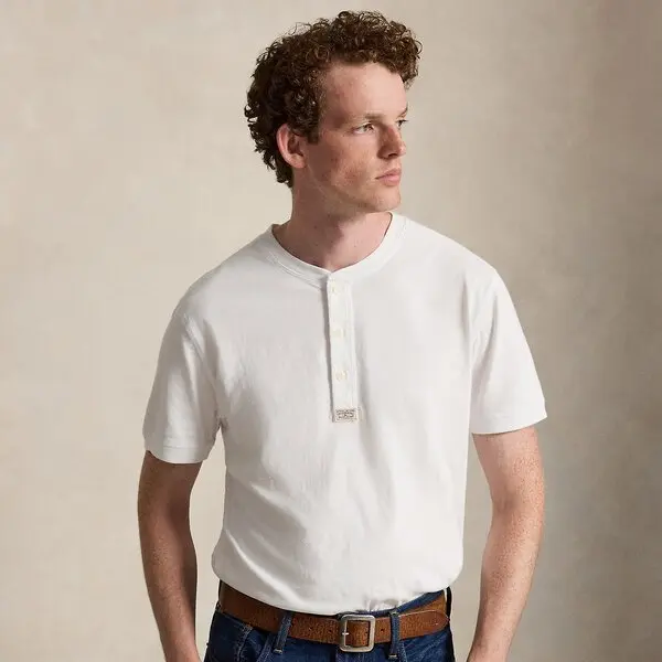 Ralph Lauren Classic Fit Jersey Henley Shirt - Nevis