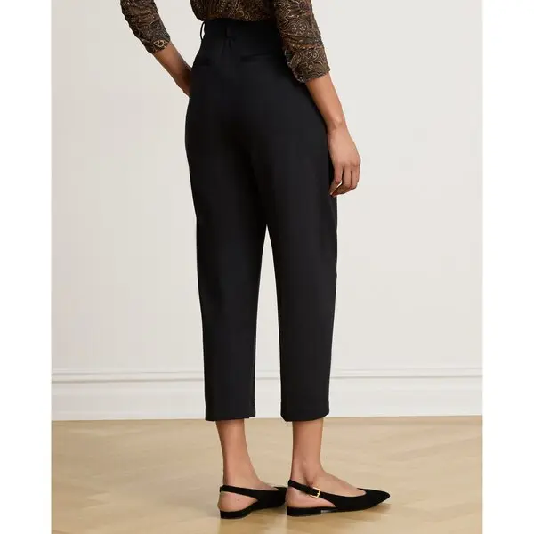 Ralph Lauren Pleated Ponte Tapered Ankle Pant